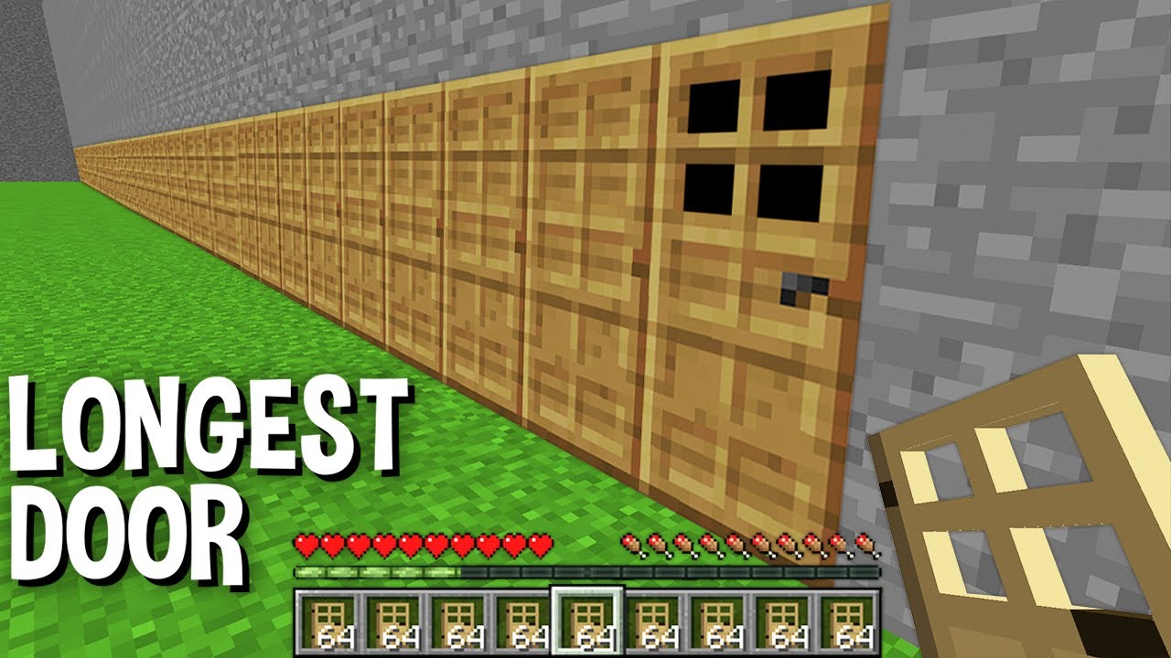 ONLY 1% PEOPLE can OPEN LONGEST DOOR in Minecraft ! HUGE DOOR ! - YouTube