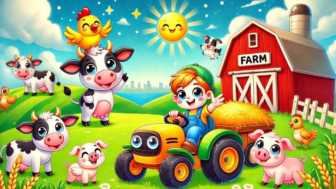 Let’s Go to the Farm | Fun Kids Farm Animals Song with Sounds & Actions ...