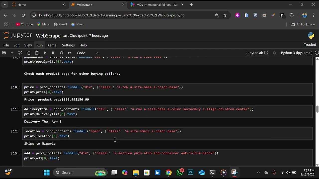 Web Scraping - YouTube