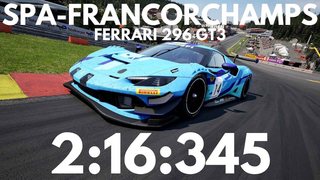 FERRARI 296 GT3 SPA FRANCORCHAMPS SETUP + HOTLAP | ACC 1.9 - Abesports ...