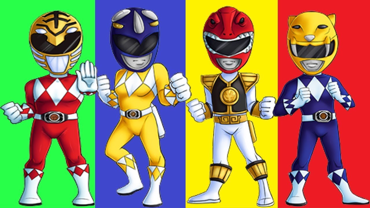 🔴WRONG HEADS THE POWER RANGERS FINGER FAMILY SONG NURSERY RHIMES LEARN ...