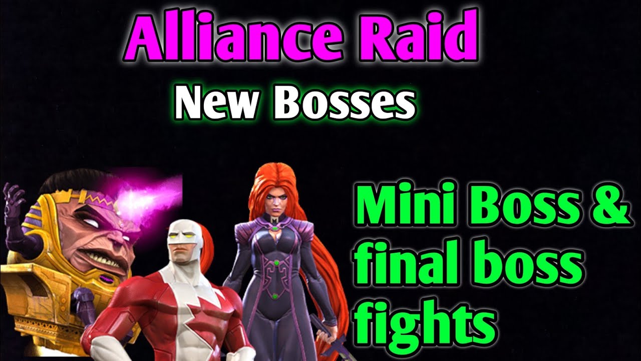 Alliance Raid New Mini Bosses & Boss fights & Chest rewards MCOC - YouTube