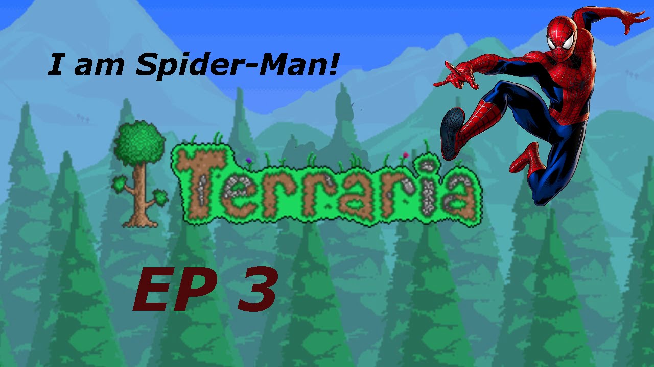 Blue Playz | Terraria | Ep 3 | I AM SPIDER-MAN! - YouTube