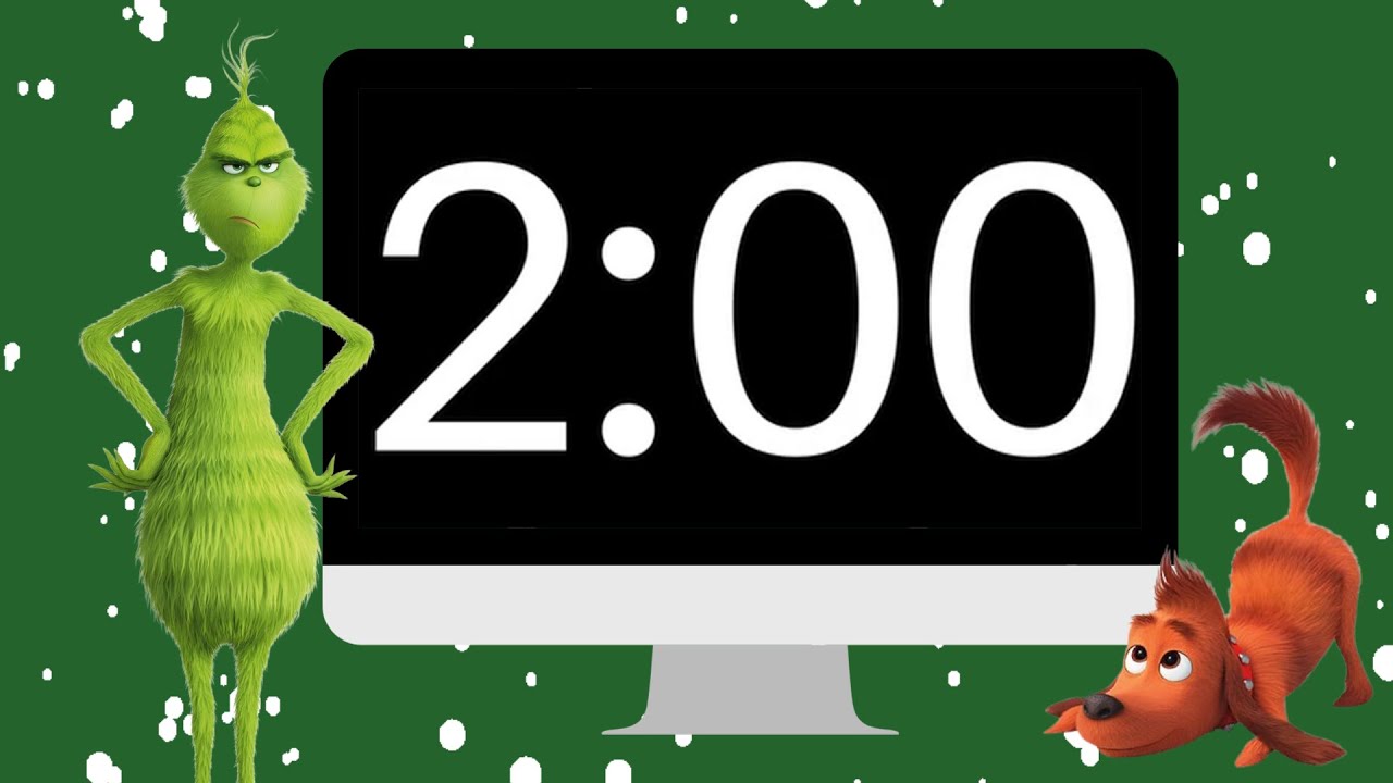 2 Minute Grinch Timer, Christmas Countdown, LOFI and Chime, Classroom ...