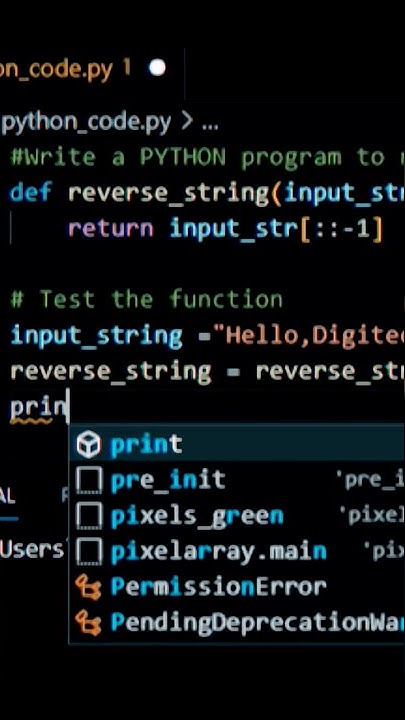 How to write program to Reverse String 😍😍 in Python! 🔥 #Python #programming #shorts # ...