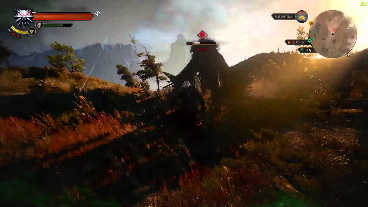 Witcher 3 strongest enemy (Archgriffin NG+) - YouTube