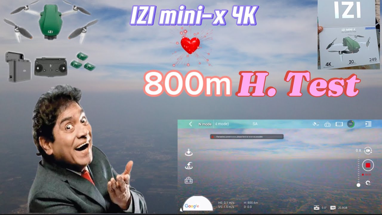 IZI mini-x 800m height test//izi mini-x neno drone//izi drone 4K video ...