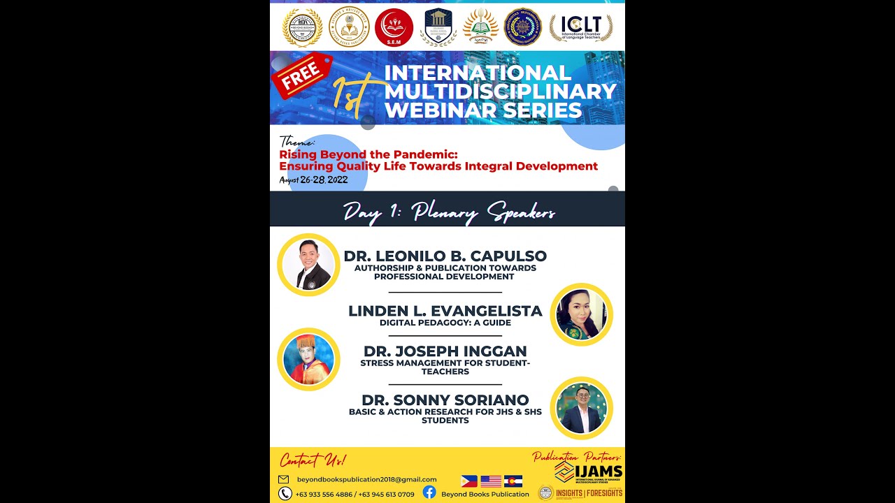 DAY 1 FREE INTERNATIONAL WEBINAR SERIES -August 26, 2022 - YouTube