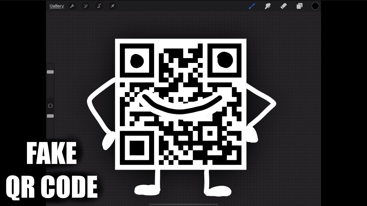 HOW TO MAKE A (FAKE) QR CODE ON PROCREATE - TUTORIAL - YouTube