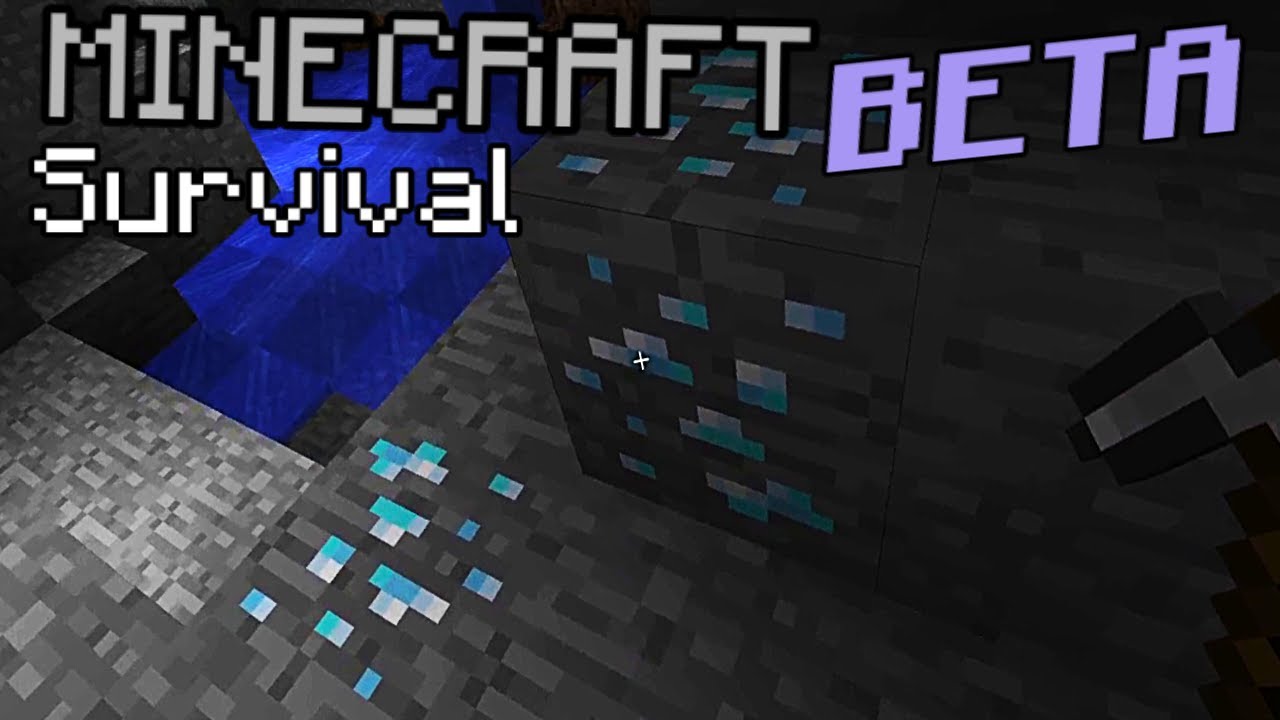 Minecraft BETA Survival 2: Finding diamonds - YouTube