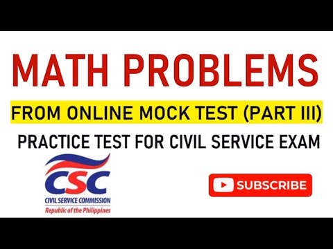 Civil Service Exam Practice Test - Math Part III (Online Mock Test ...