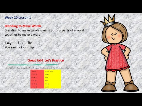 The Science of Reading Kindergarten Phonics Week 20 Lesson 1 - YouTube