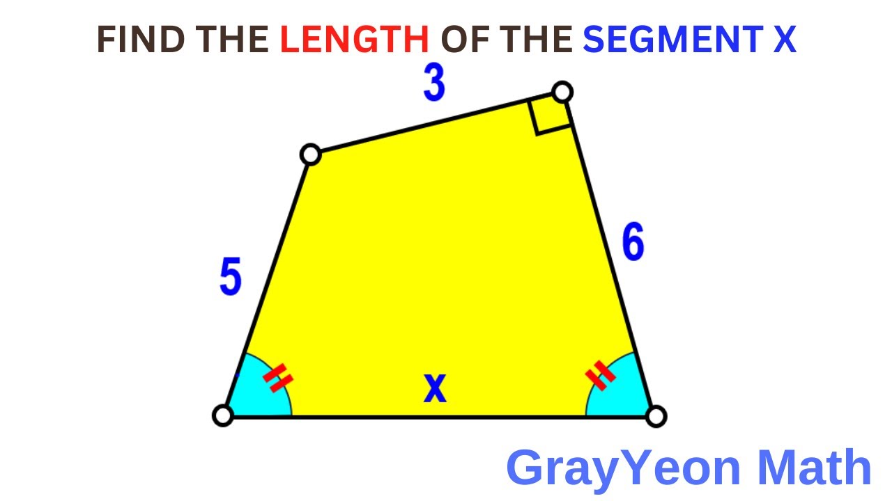 Find the length x | Important Geometry skills explained #geometryskills ...