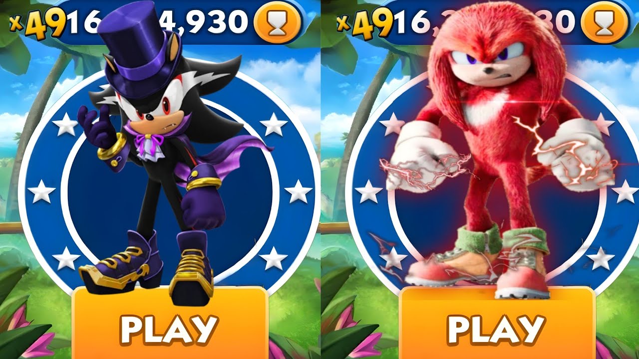 Sonic Dash - Vampire Shadow VS Movie Knuckles _ Movie Sonic vs All ...