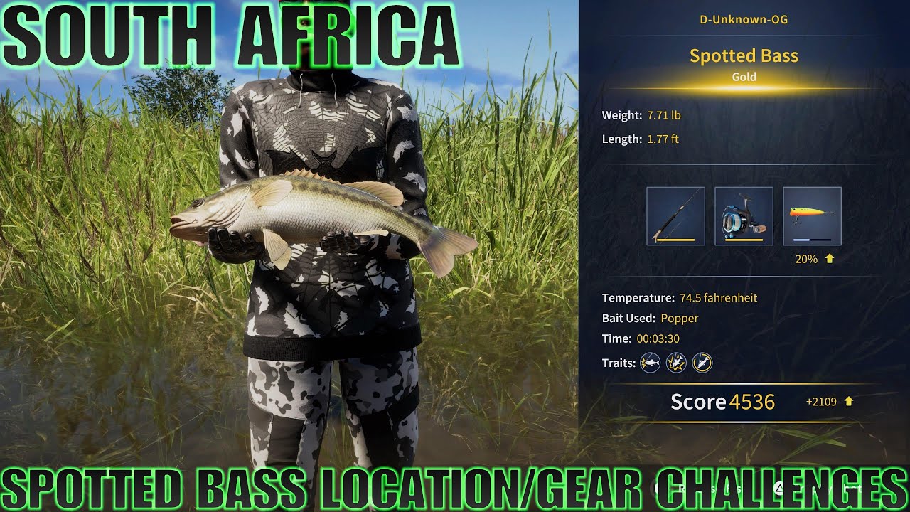 Spotted Bass Location And Gear Challenges Guide - South Africa - Call ...