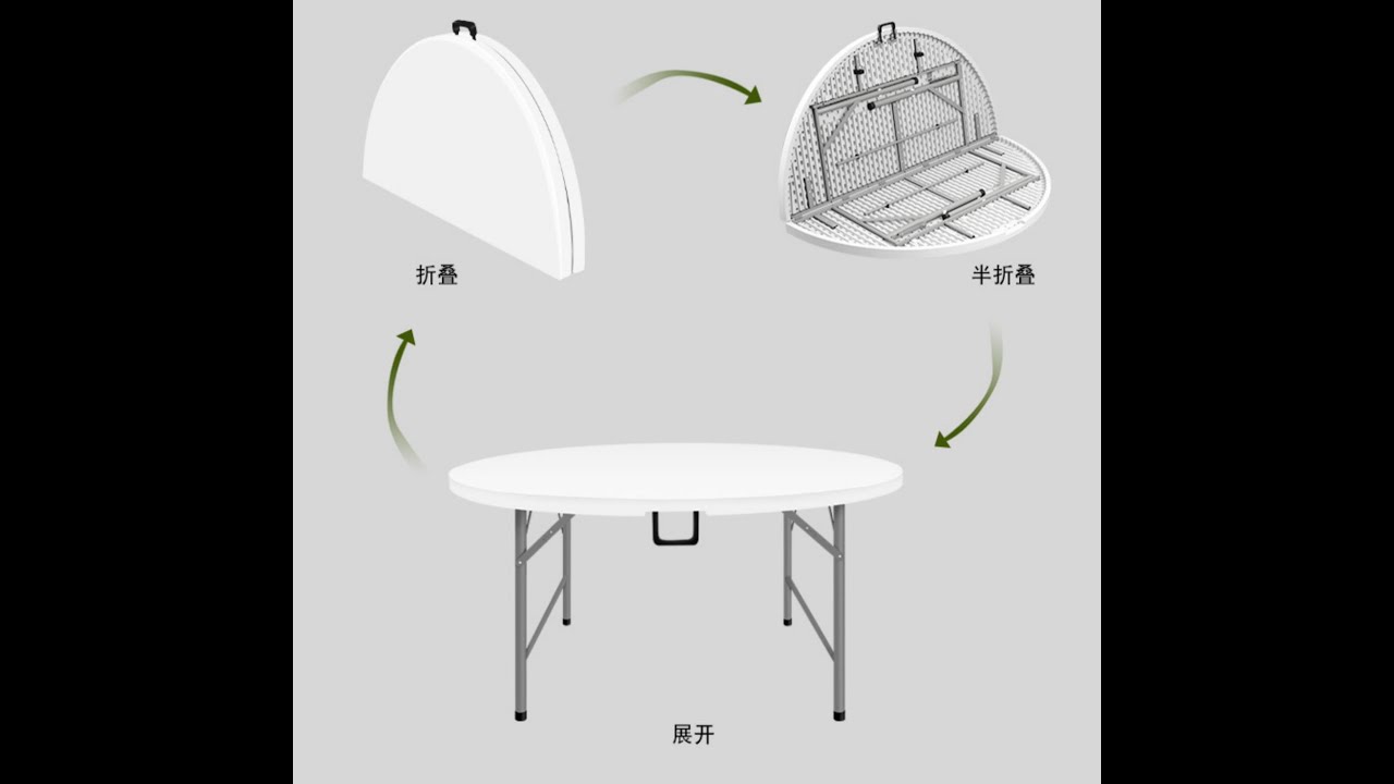 How to folding and unfolding the HDPE Plastic folding table ?R032 HDPE ...