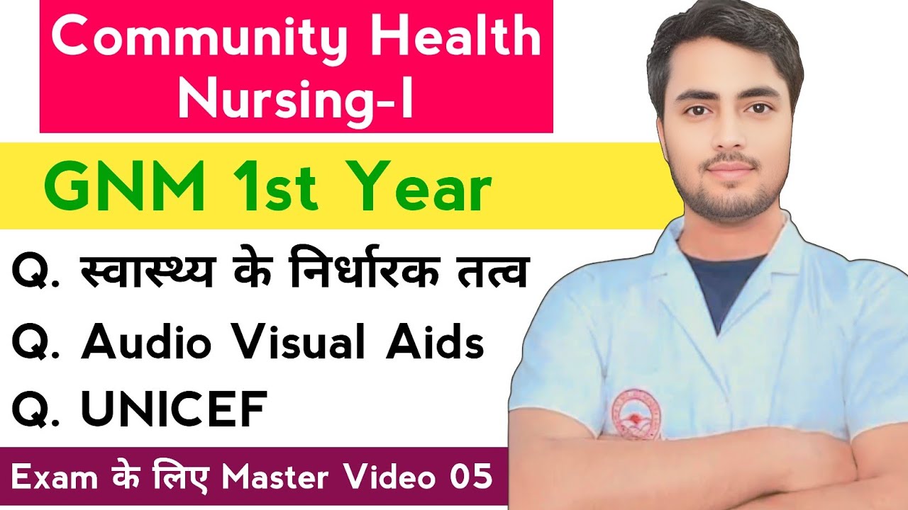 GNM 1st Year Exam के लिए Master Video 05, Community health Nursing-I ...