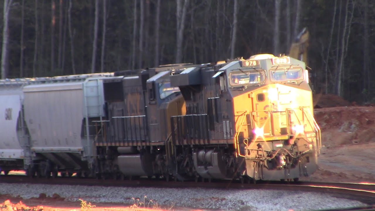 CSX 978 leads CSX M648-23 at Durand, GA 10/23/22 - YouTube