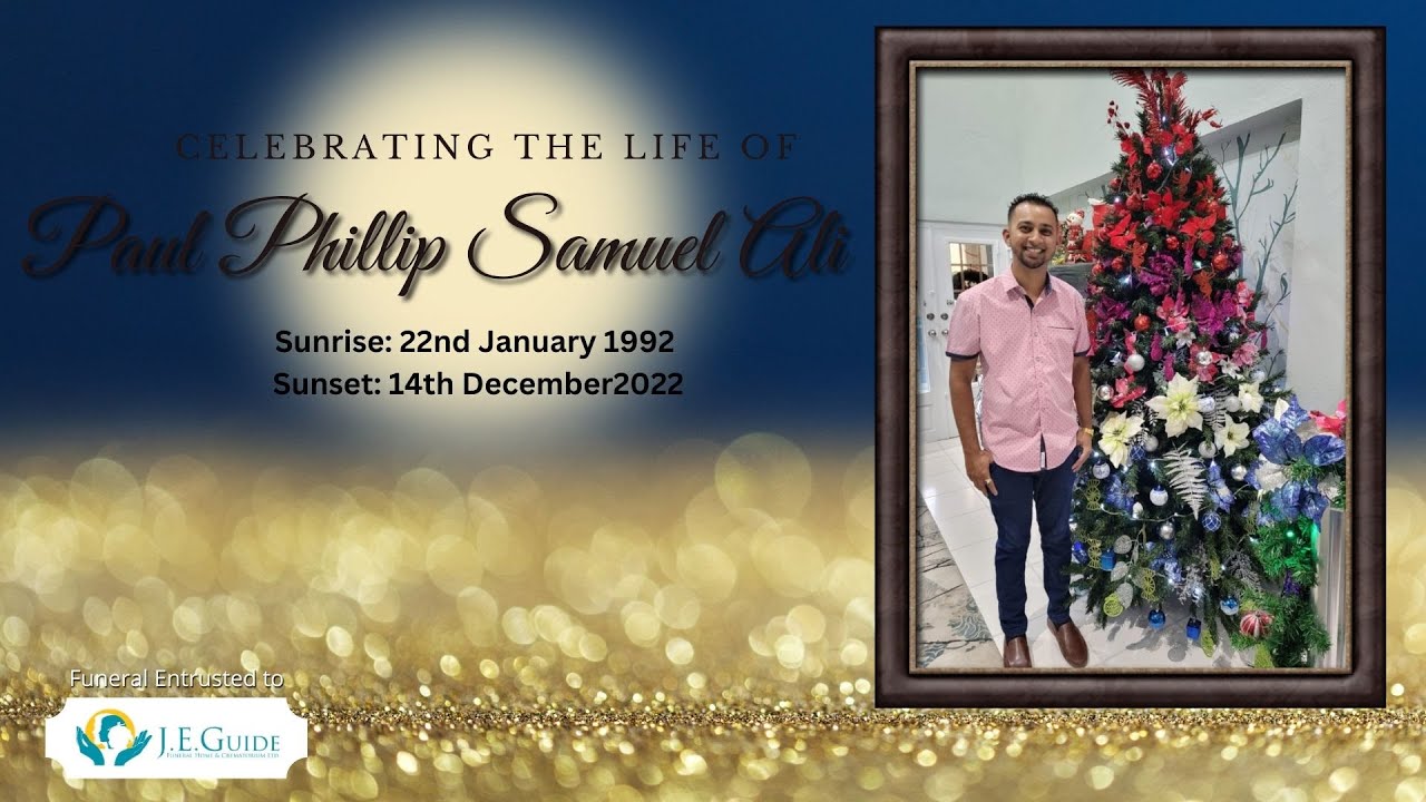 Celebrating the Life of Paul Phillip Samuel Ali - YouTube