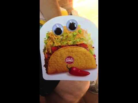 Singing birthday taco - YouTube