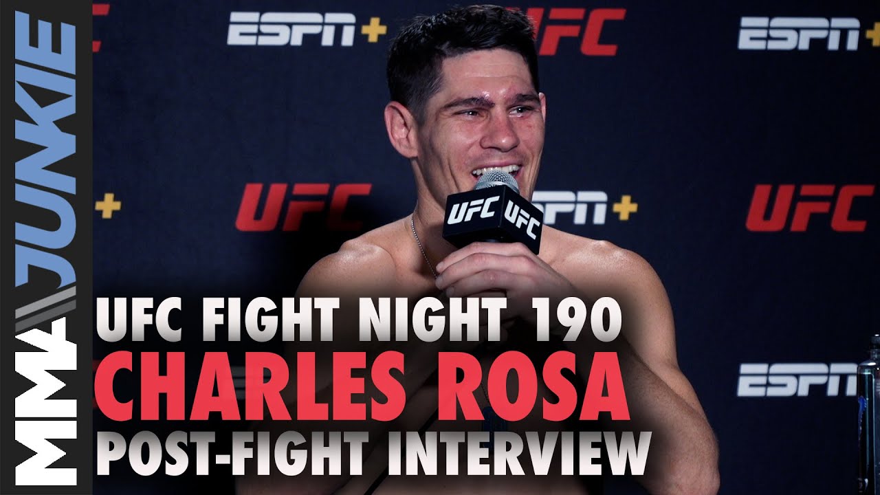 Charles Rosa was 'scared' by split decision, reacts to $25,000 bet ...