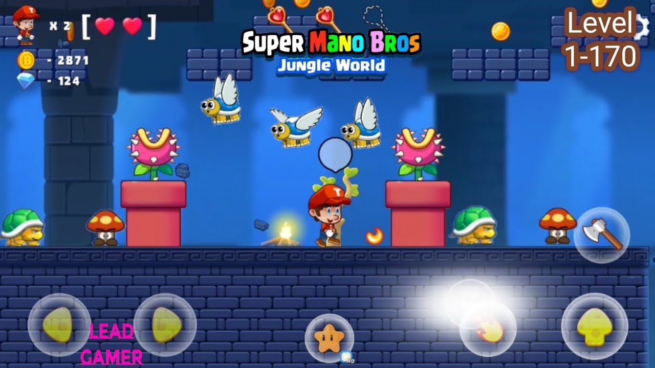 Super Mano Bros Jungle World Level 1-170 #gameplay #games #gaming - YouTube