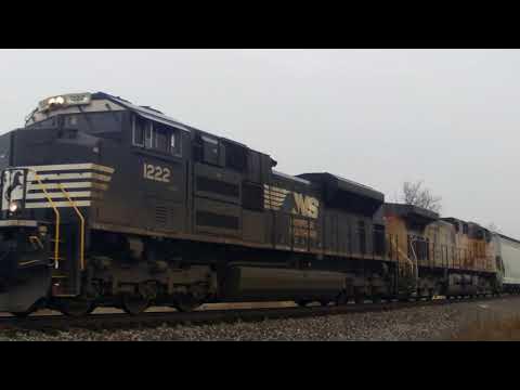 NS 18K @ COLBURN, IN 12 8 22 NS 1222 UP 6039 - YouTube