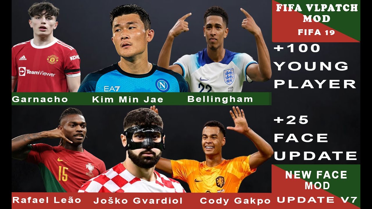 FIFA 19 | FACE UPDATE V7 - UPDATE 25 FACE PLAYERS | FIFA VLPATCH MOD ...