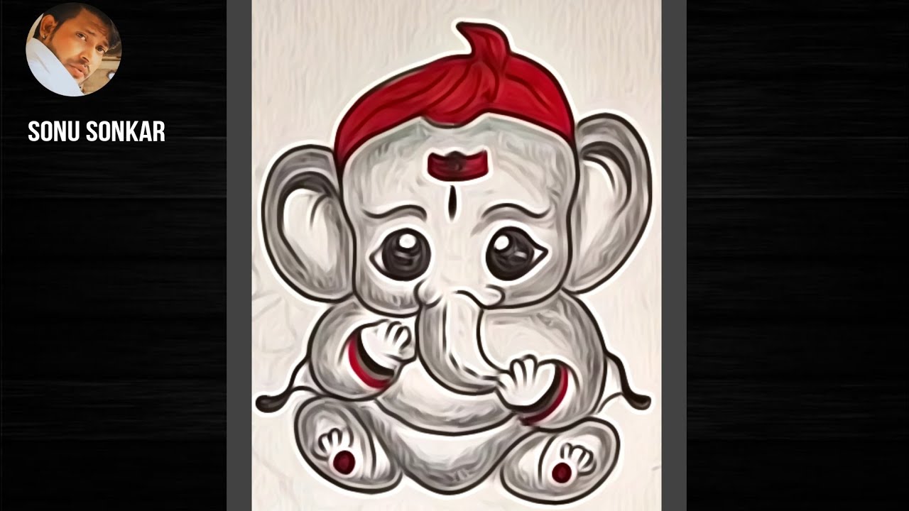 Ganesh ji simple drawing for beginners l how to draw lord Ganesha l ...