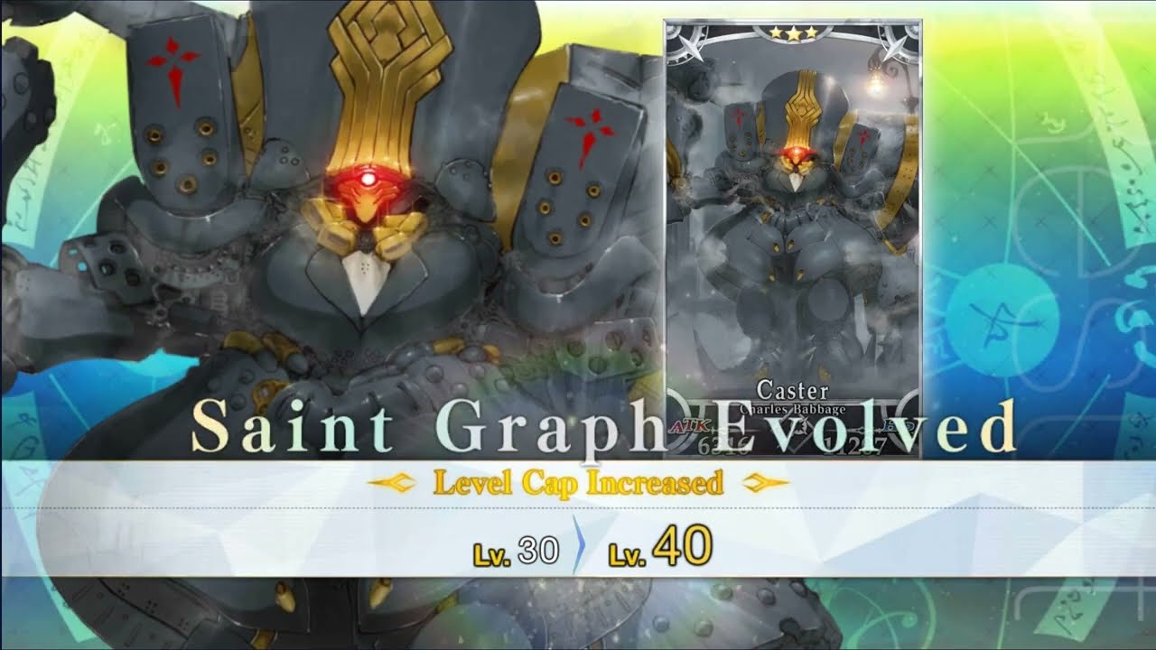 Fate/Grand Order - Charles Babbage ascension 1-70Lv - YouTube