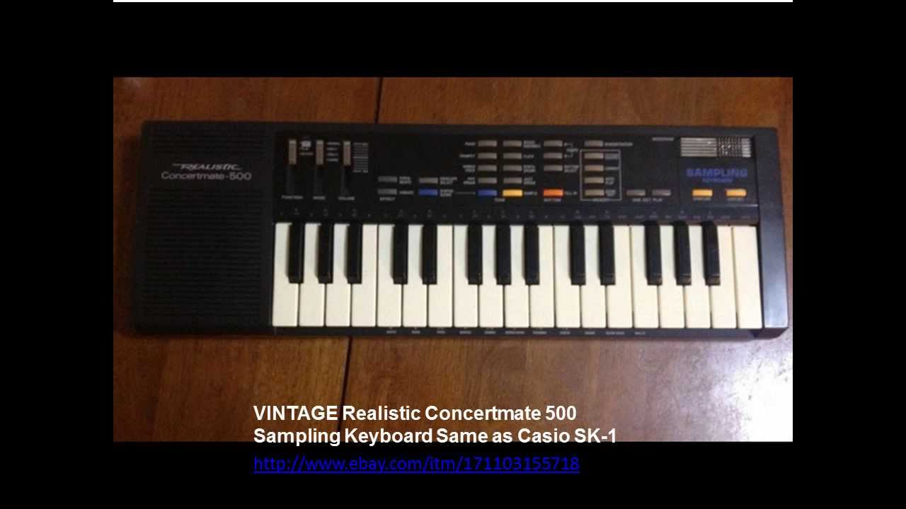 VINTAGE Realistic Concertmate 500 Sampling Keyboard Same as Casio SK-1 ...