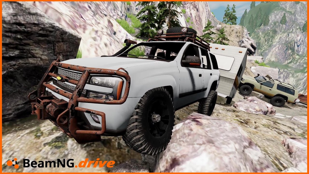 BEAMNG.DRIVE MP | DAY 2 OF OFFROAD CAMPING TRIP!! (CHEVY TRAILBLAZER ...
