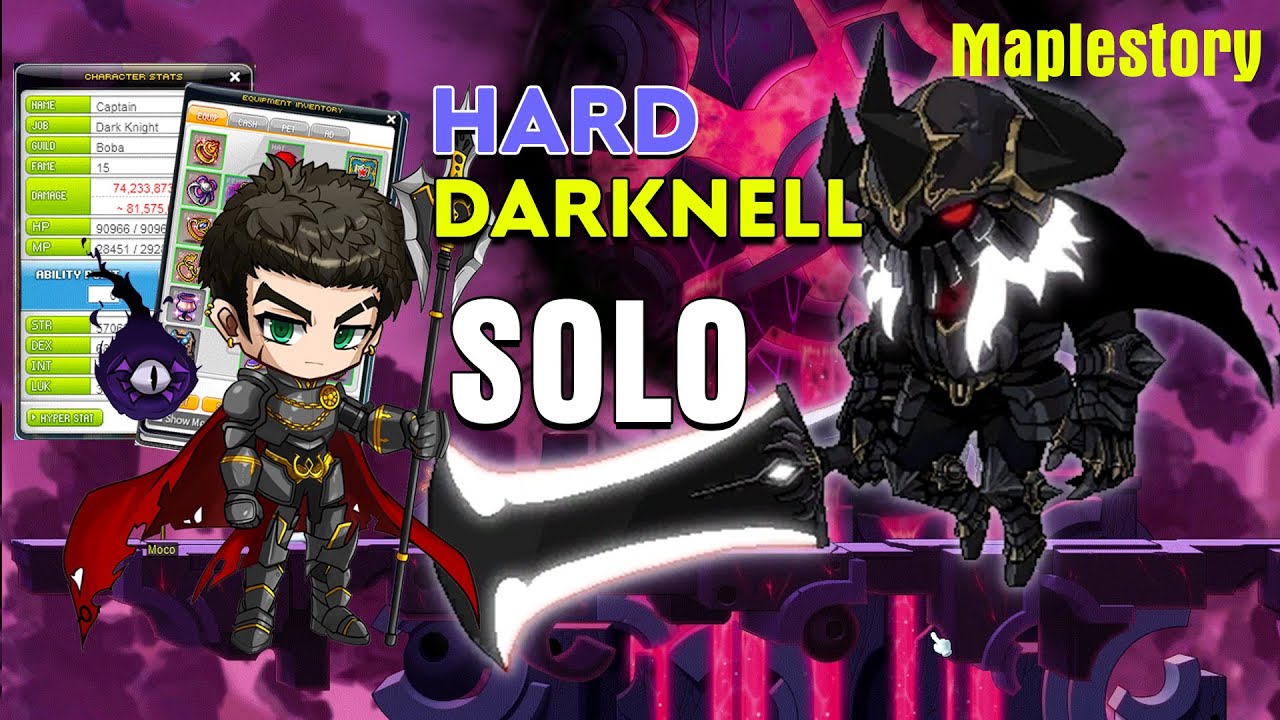 [ElunaMS] DarkKnight 60K Solo Hard Captain Darknell - YouTube