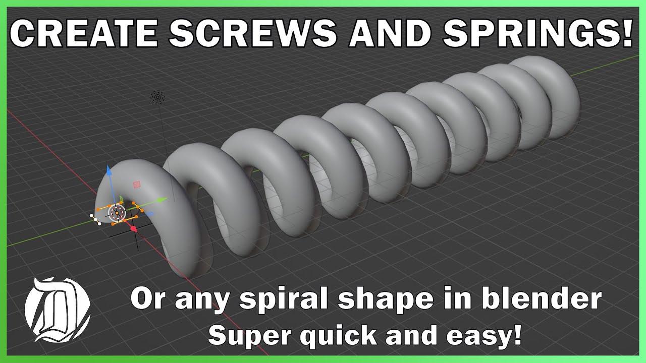 Create sprints, twists and screws in Blender super quick and easy tutorial! - YouTube