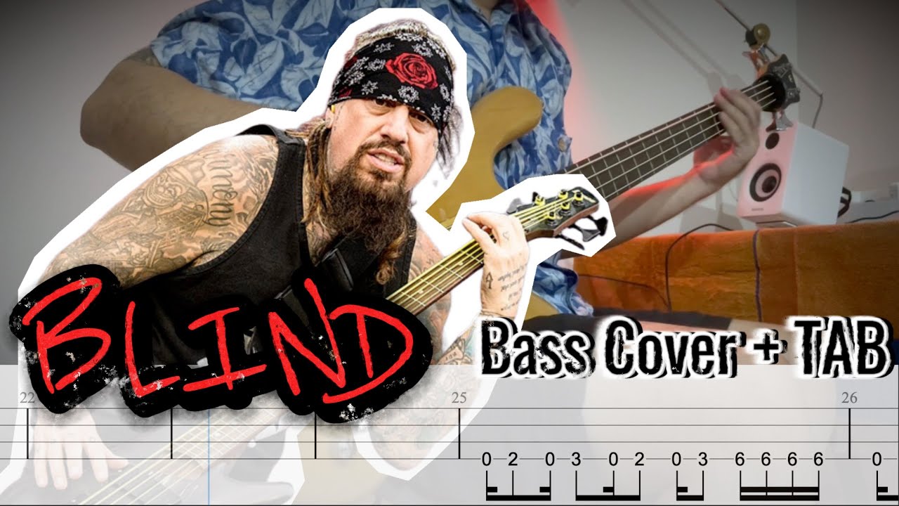 KORN - BLIND (Bass Cover + TAB) - YouTube
