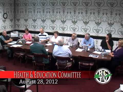 Health & Education Committee - August 28, 2012 - YouTube