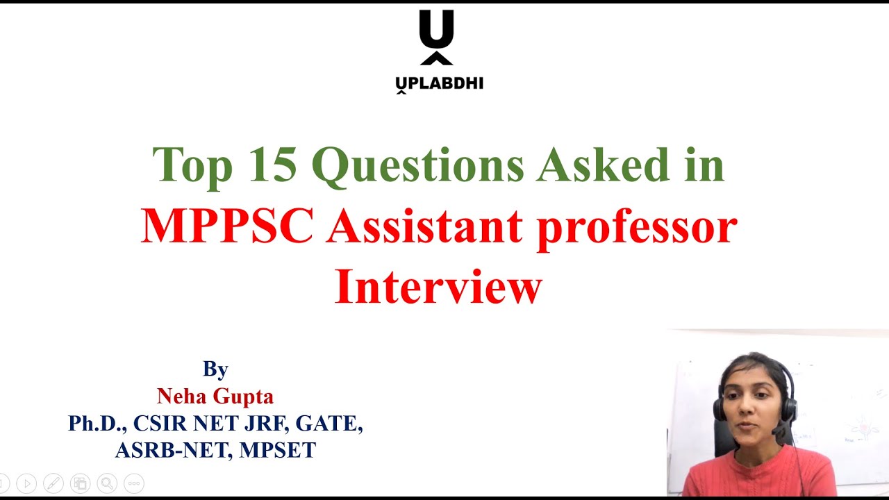 MPPSC Assistant Professor | Interview 2024 | Top 15 Most Asked ...