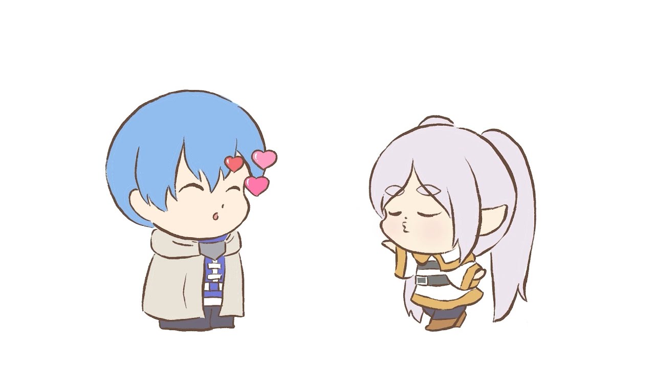 Frieren blow a kiss to Himmel💘 - Frieren beyond journeys end [Fan ...