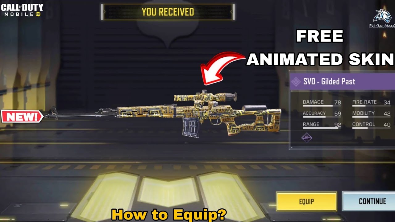How to Get FREE SVD - Gilded Past | How to Equip Cod Mobile 2024 ...