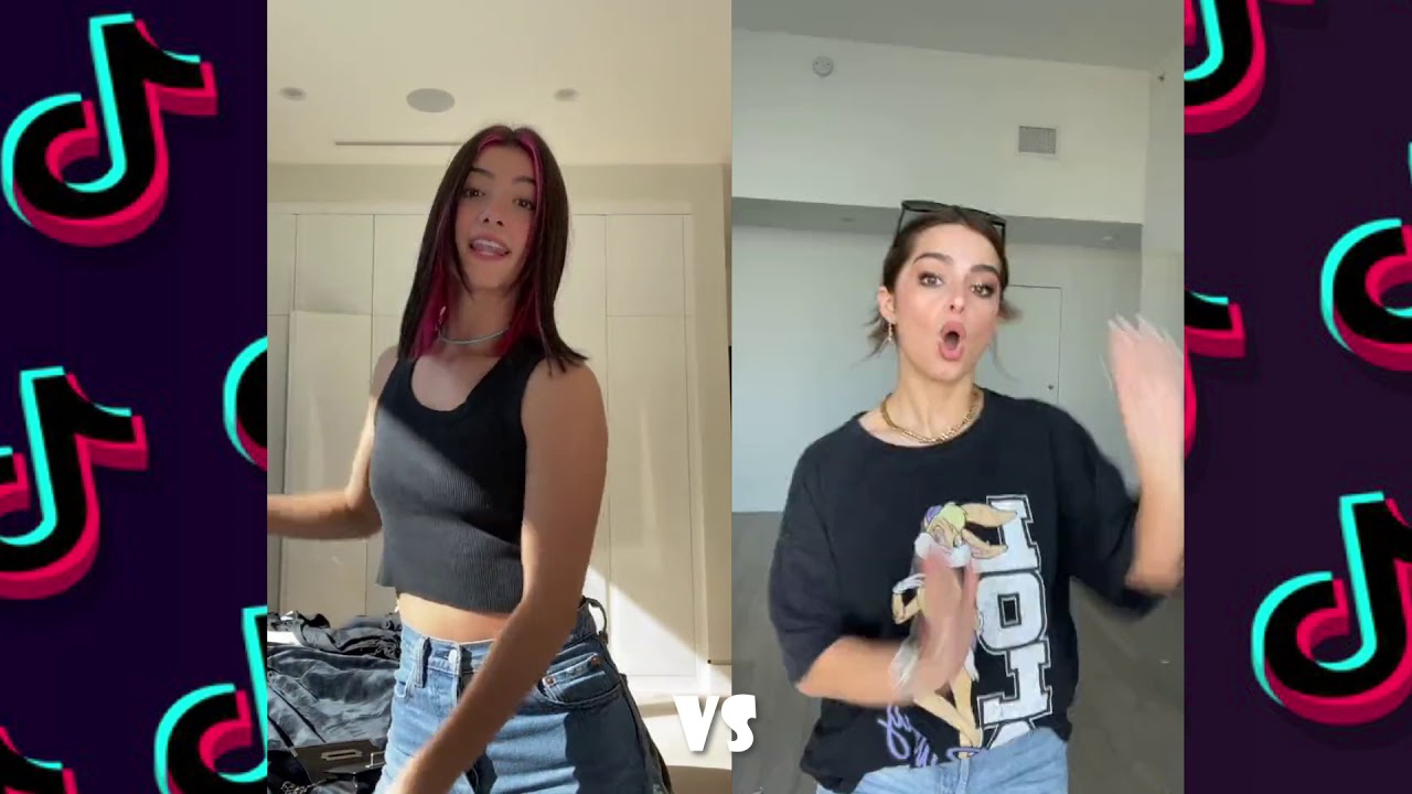Charli D'Amelio VS Addison Rae (Dancing Battle) TikTok #Shorts - YouTube