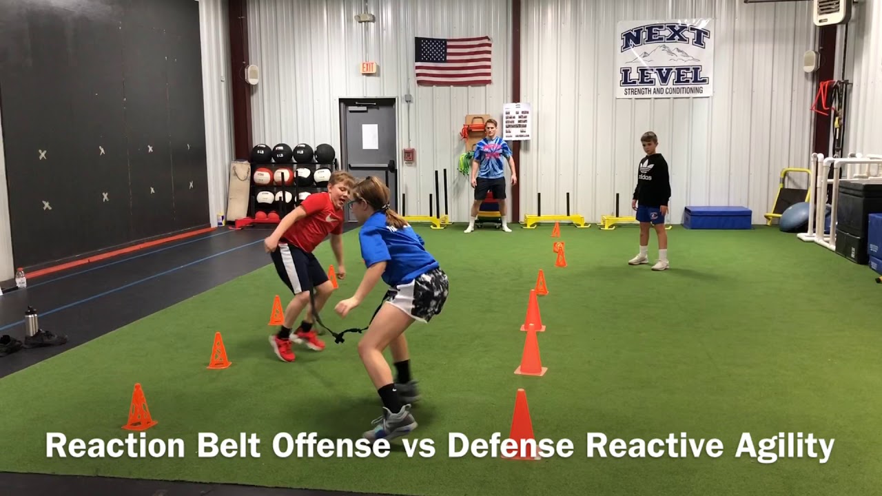 Reaction Belt Offense vs Defense Reactive Agility - YouTube