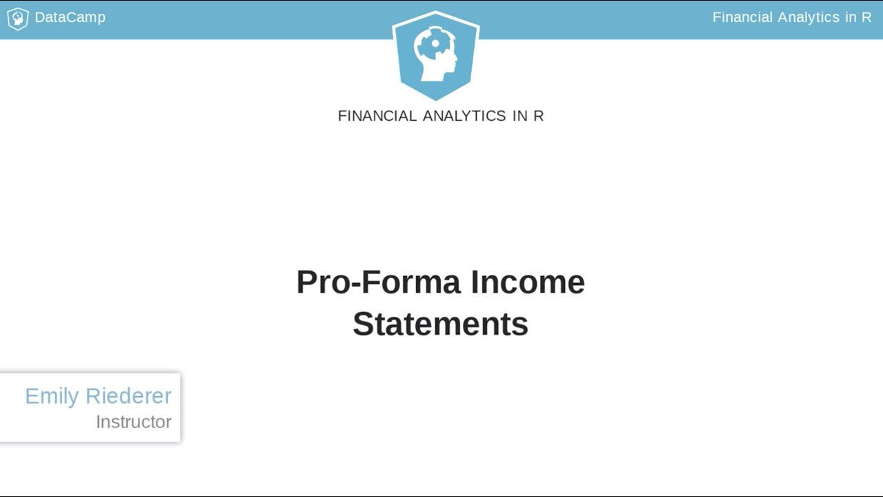 R Tutorial: Pro-Forma Income Statements - YouTube