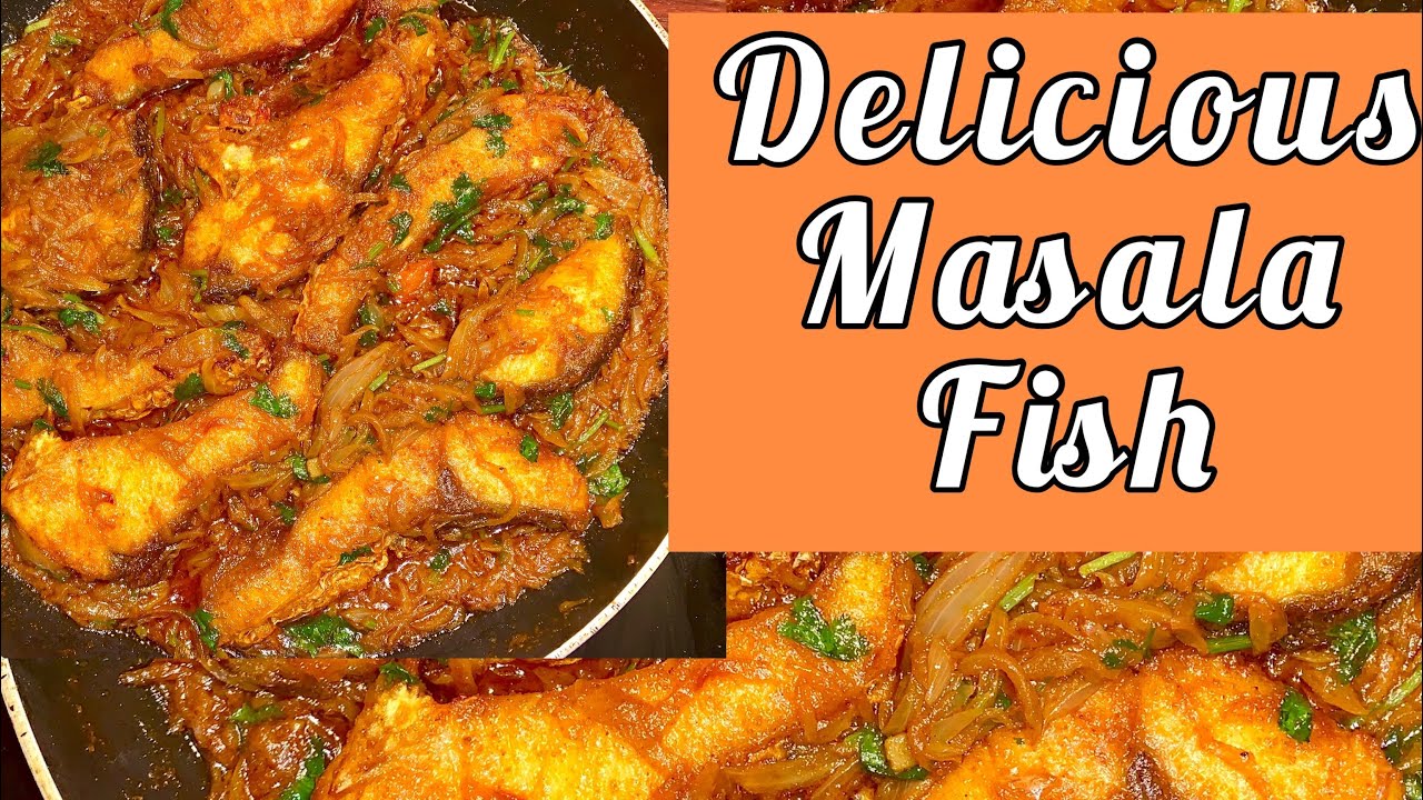 Fry fish masala/ Mirka Maas Biran/Fish biran. - YouTube