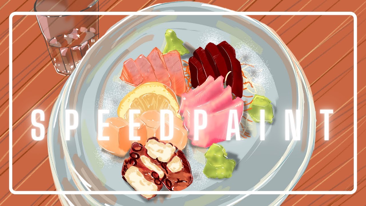 let's draw sashimi 🐙food illustration - YouTube