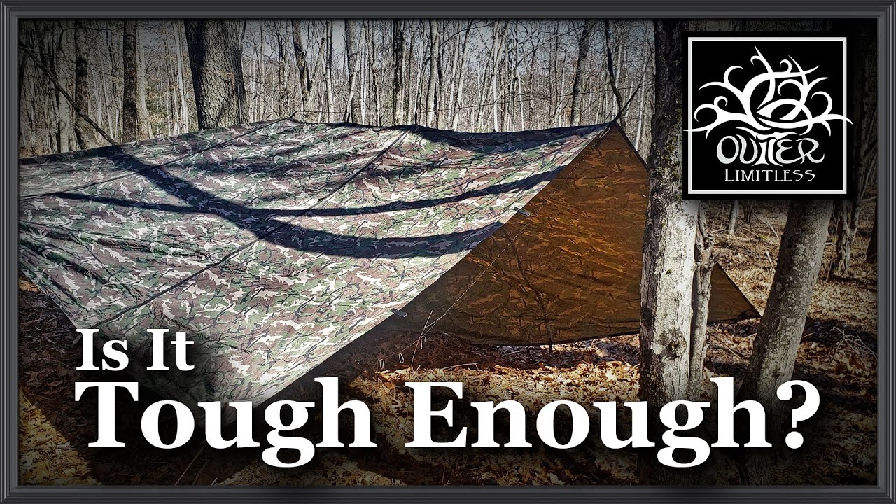 AquaQuest Defender Tarp: Tough Enough for a Long Term Shelter? - YouTube