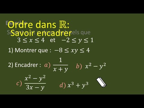 Ordre dans l'ensemble R savoir encadrer - YouTube