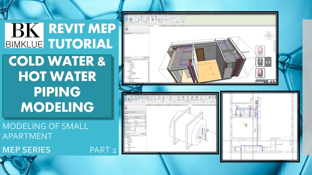 Revit MEP - CW&SAN - Part 2 Cold Water and Hot Water Piping Modeling ...