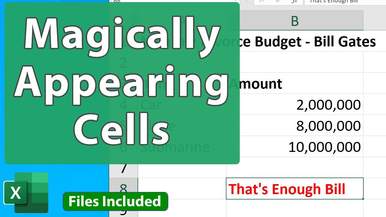 The Magically Appearing Cell in Excel - YouTube