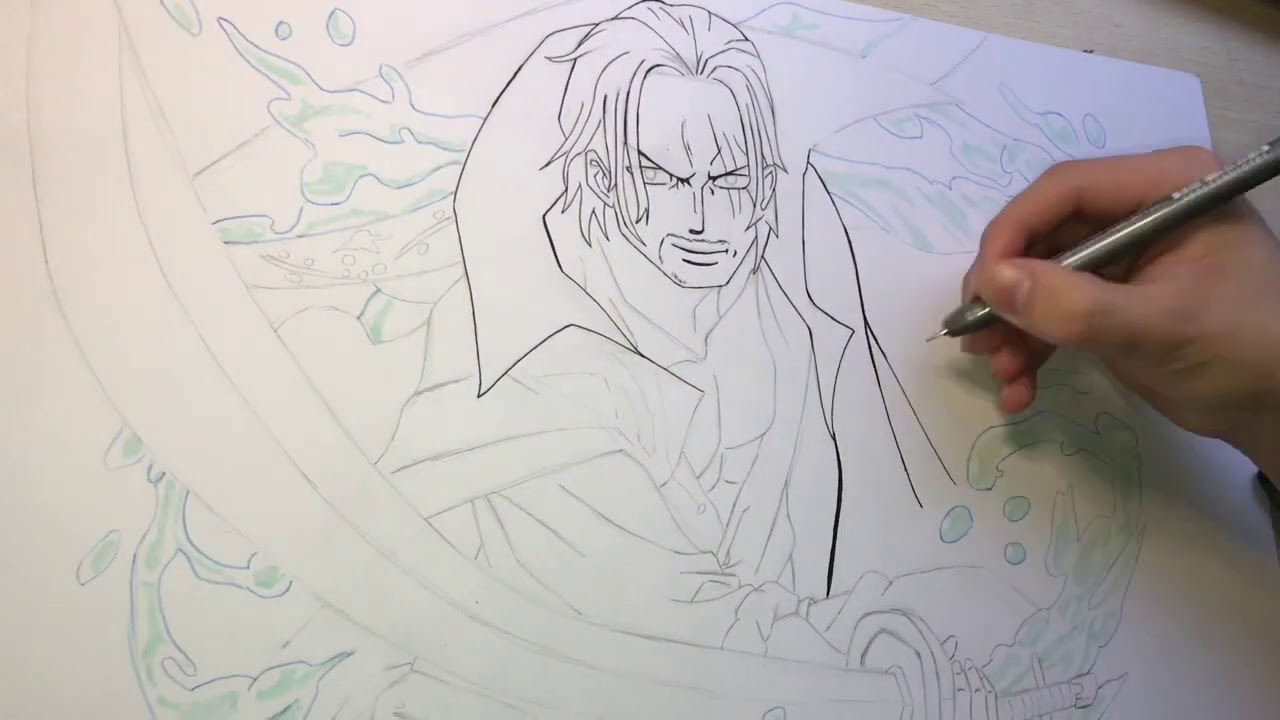 Drawing Shanks from Onepiece - YouTube