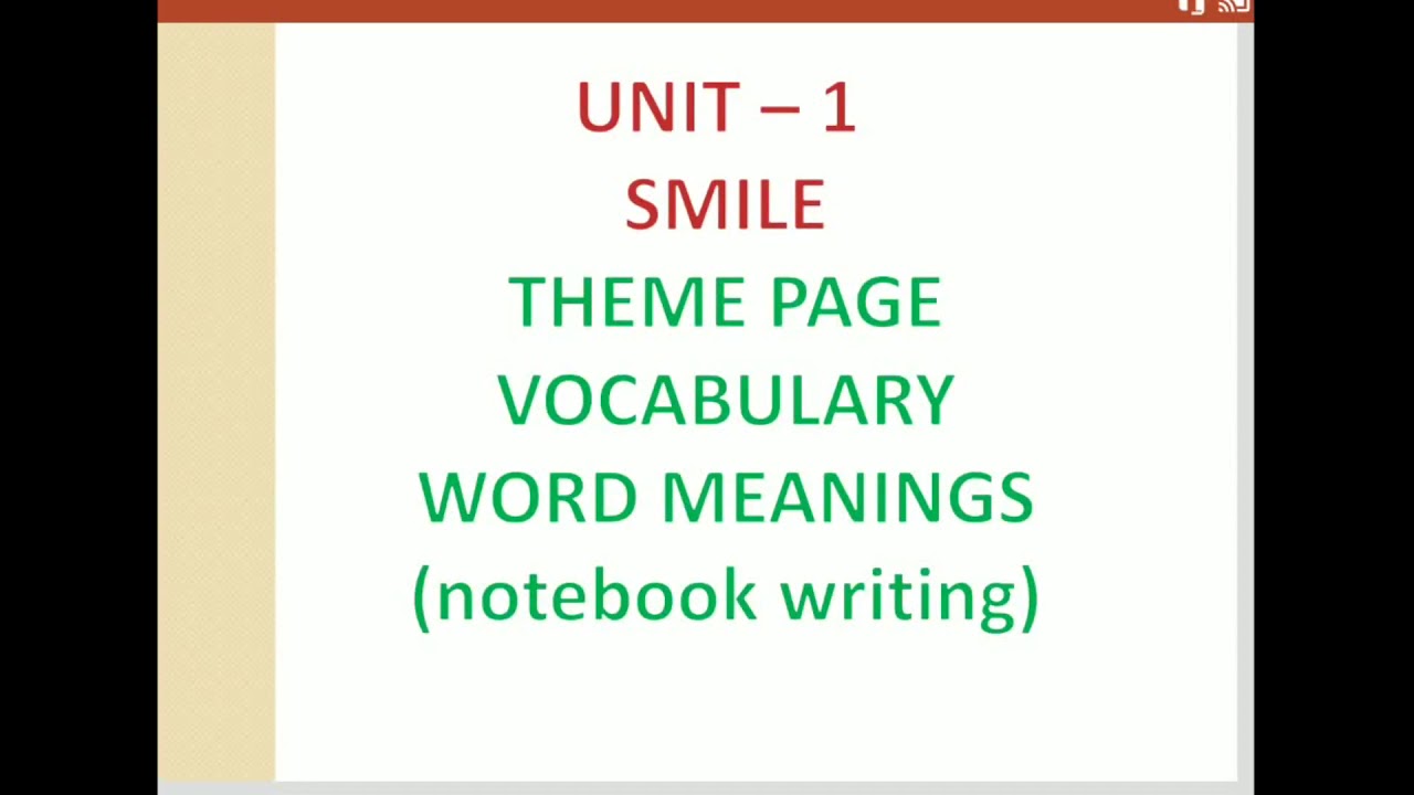 BUZZWORD LESSON 1 SMILE (NOTEBOOK WRITING) - YouTube